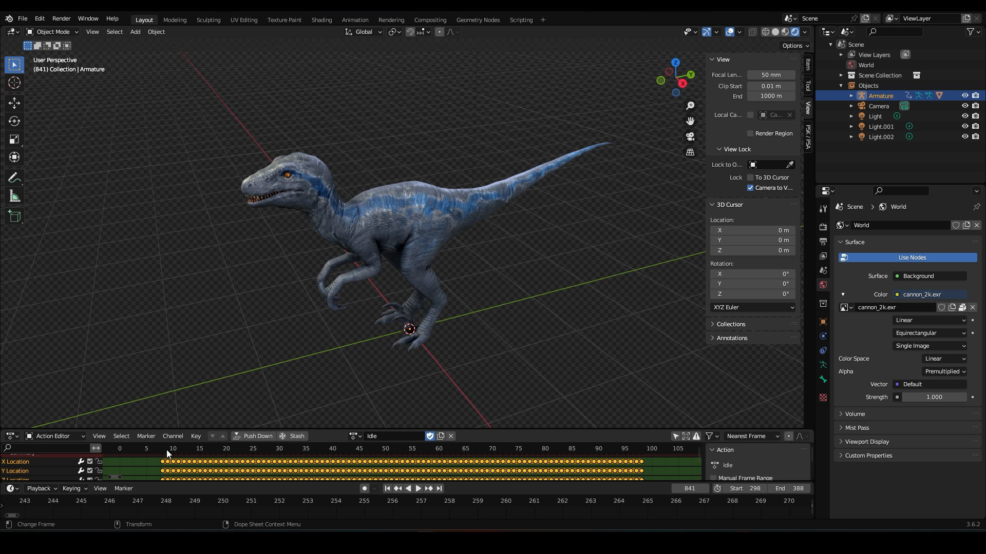 3D model Blue Raptor - Velociraptor VR / AR / low-poly | CGTrader