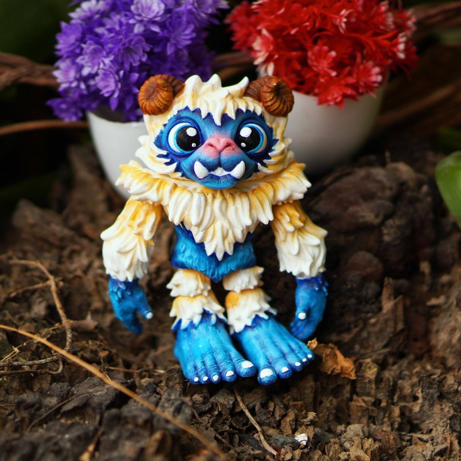 PRINT-IN-PLACE CUTE FLEXI YETI ARTICULATED 3D model 3D printable | CGTrader