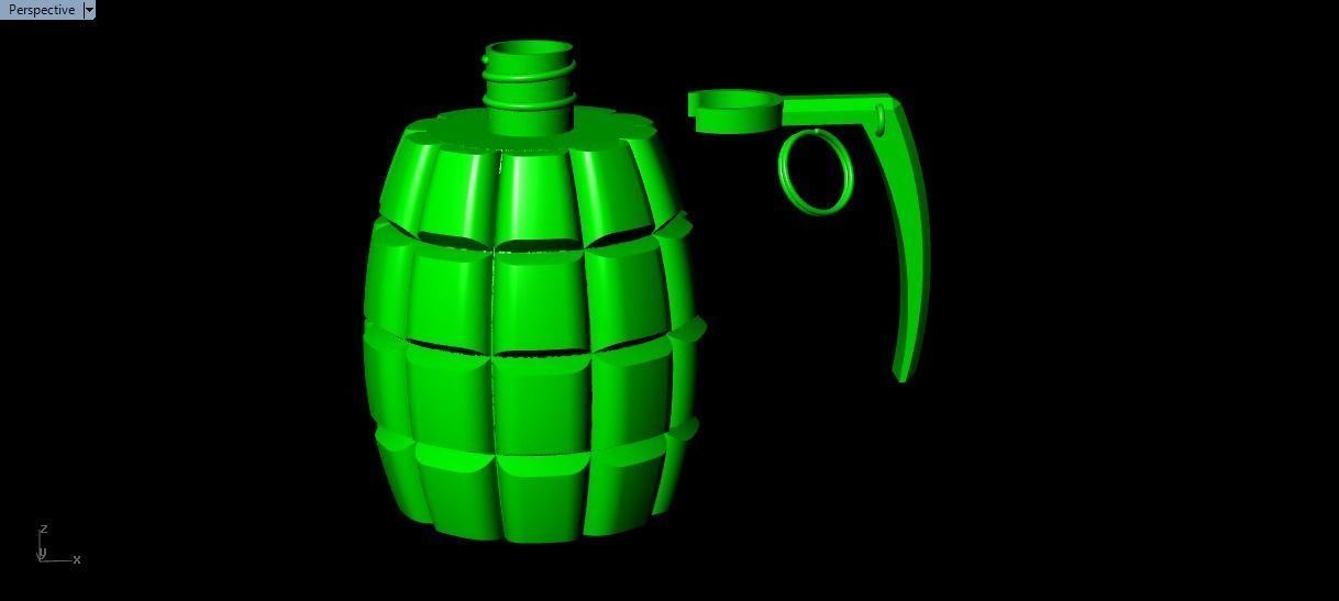 grenade bottle 3D model 3D printable | CGTrader