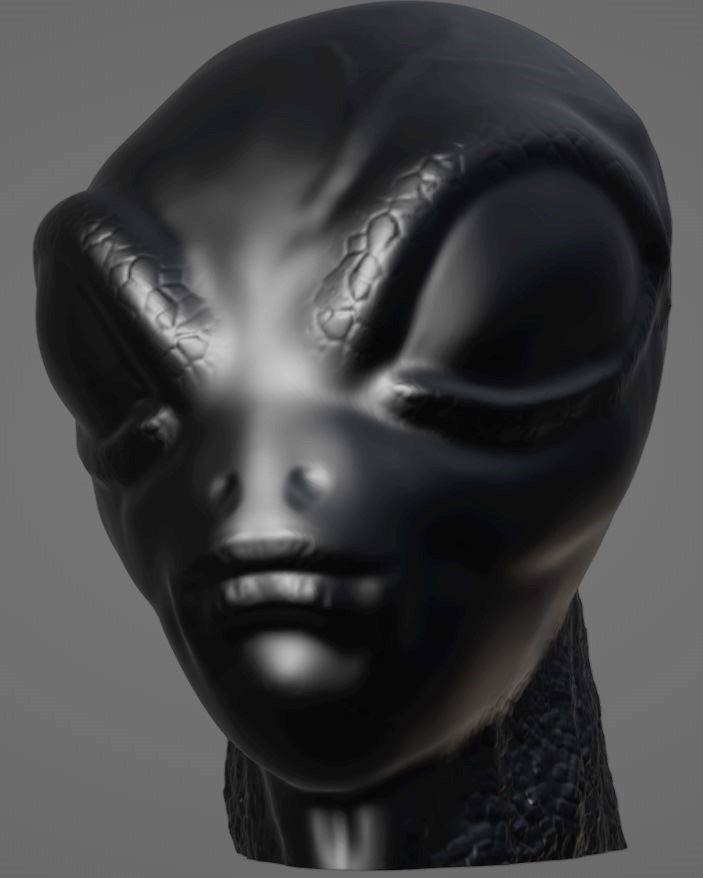 Alien Head Home Office Car Dashboard and Halloween Decoration 3D model ...