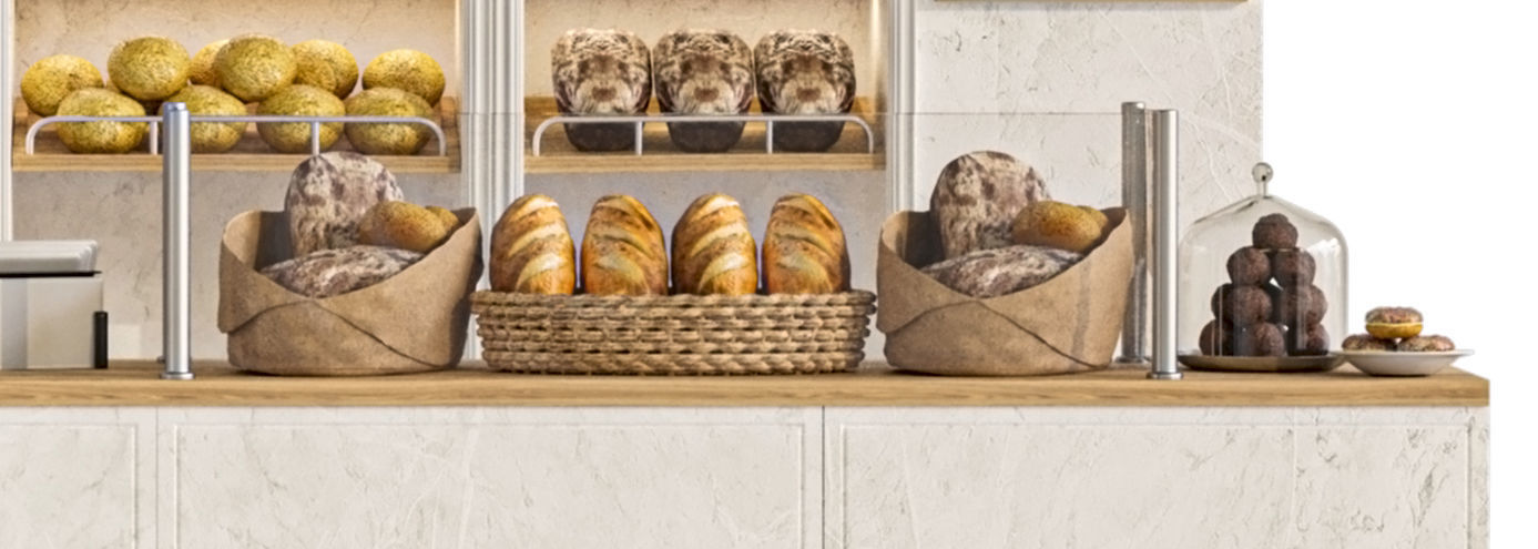 Bakery design Pastries desserts bread 3D model | CGTrader