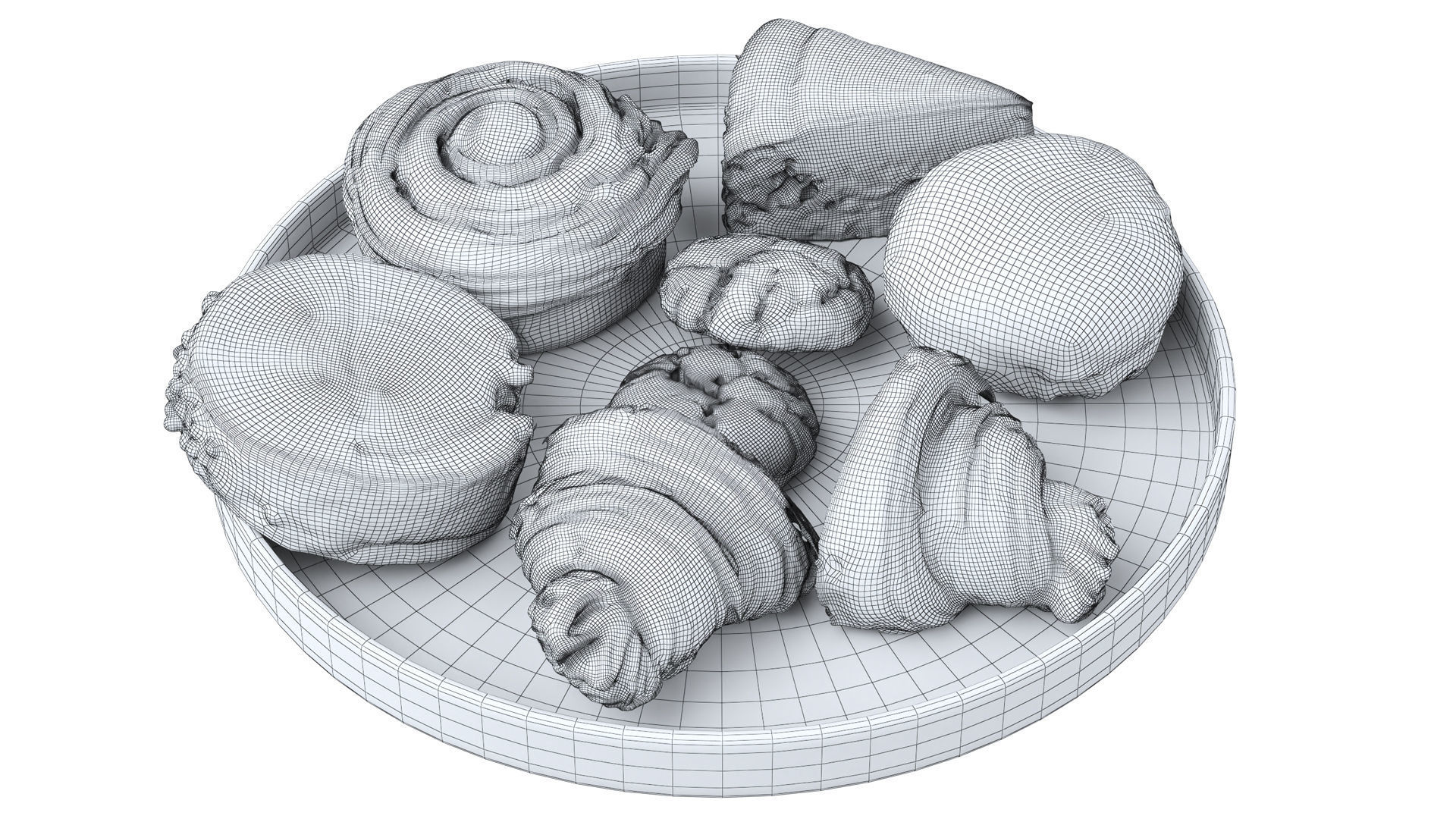 Pastry Set 02 3D model | CGTrader