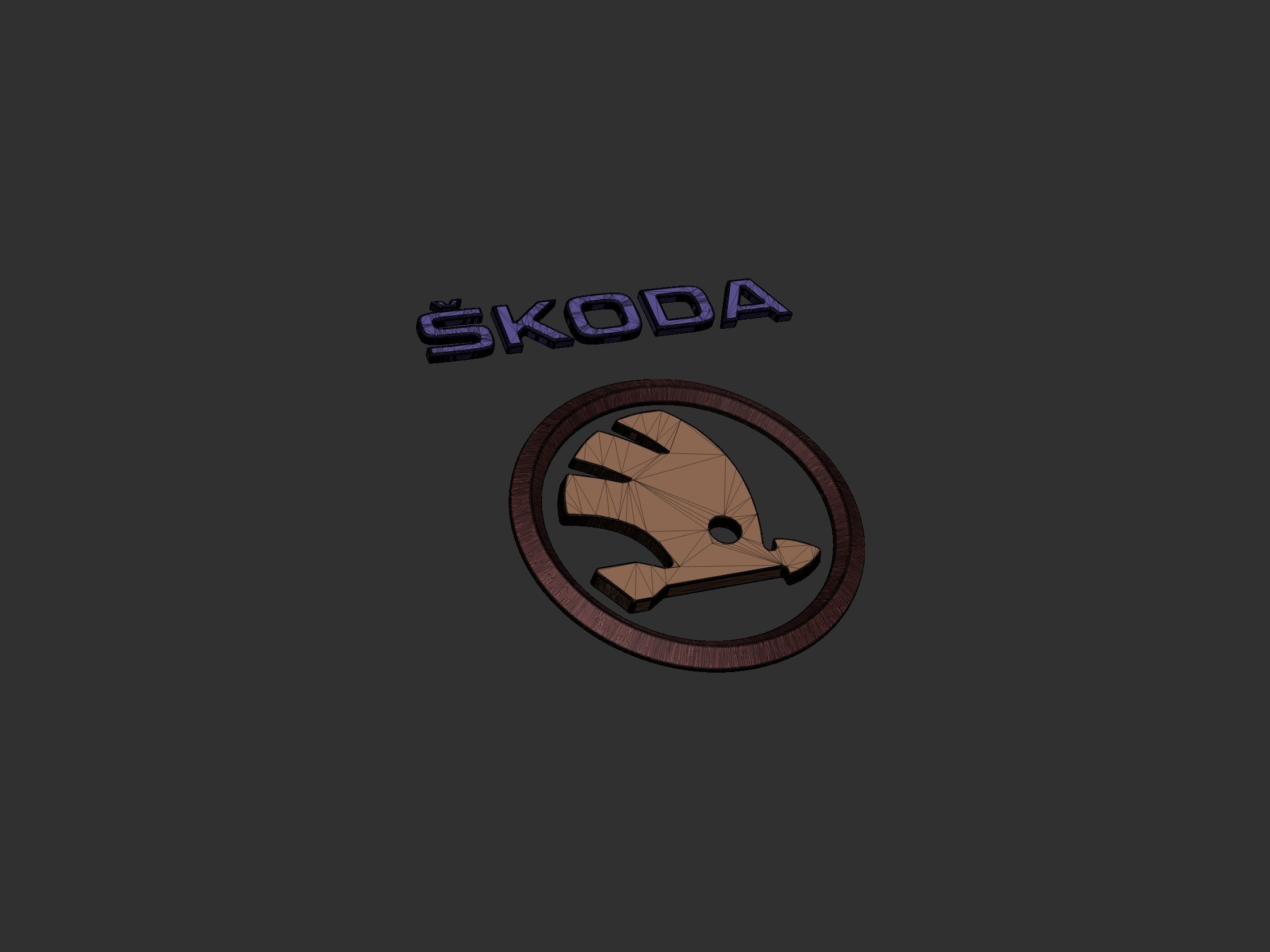 Skoda Logo Set 3D model 3D printable | CGTrader