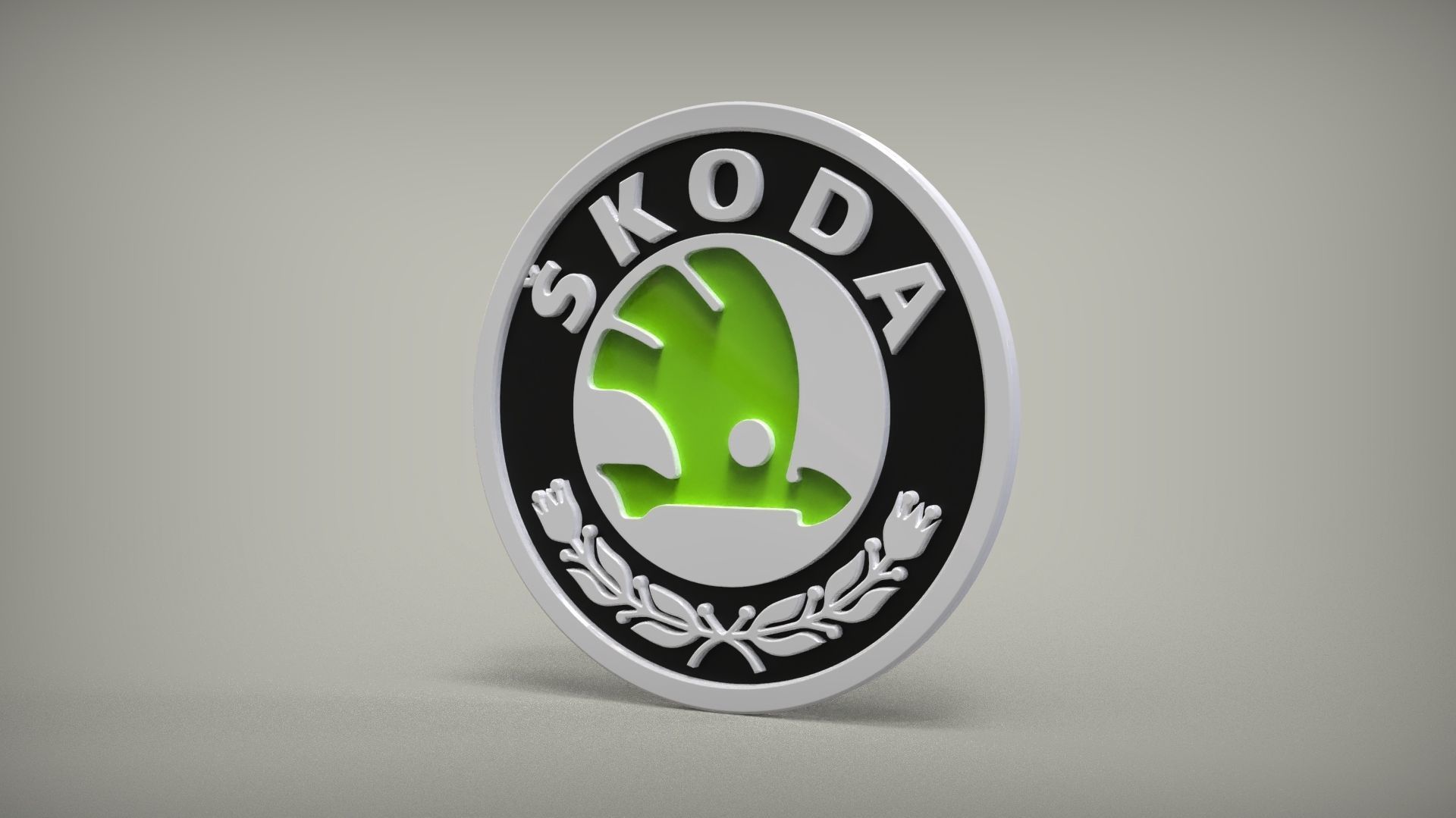 Skoda Logo 3D model 3D printable | CGTrader