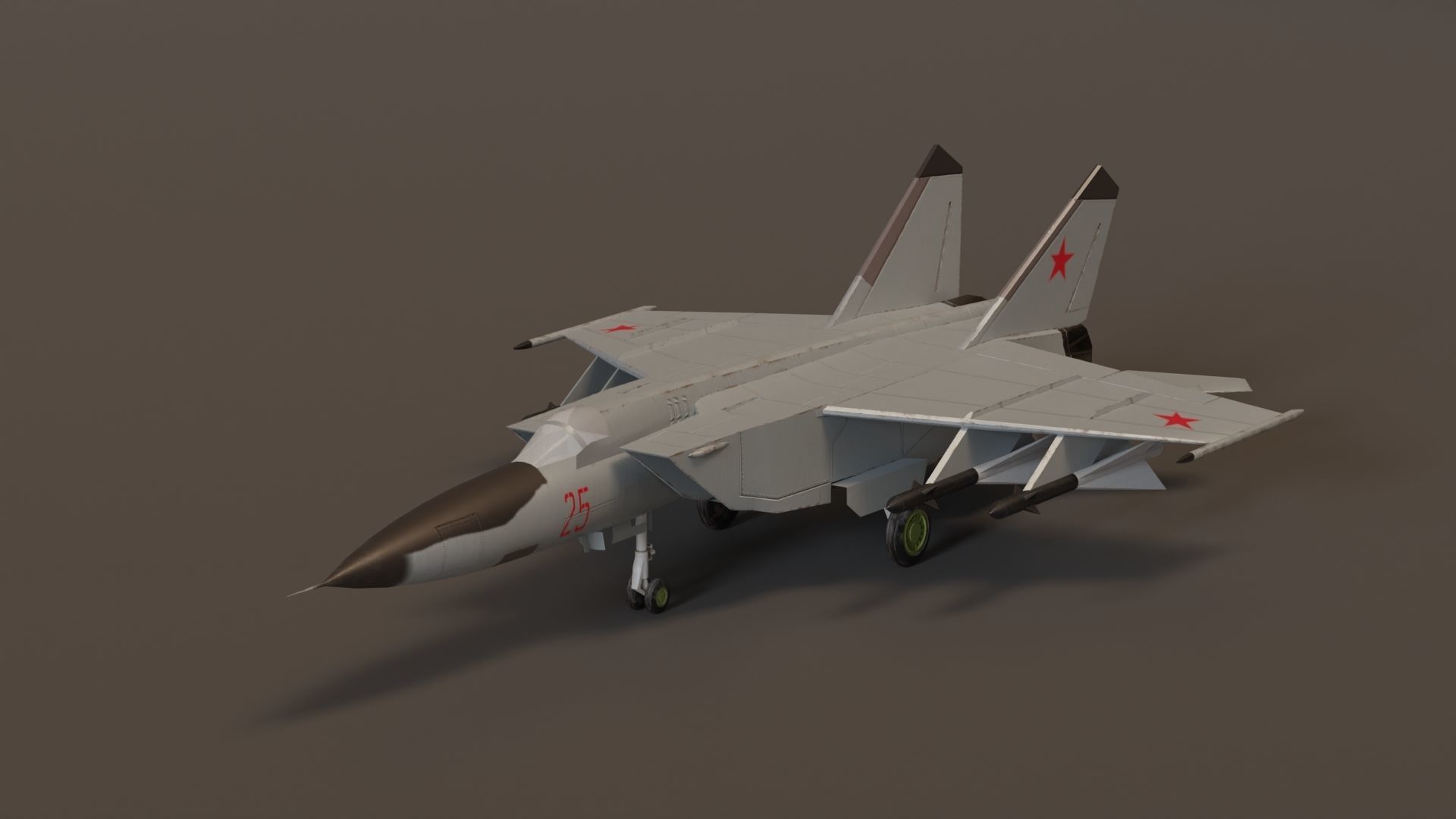 3D model MiG-25 Fighter Jet 3D Model Lowpoly VR / AR / low-poly | CGTrader