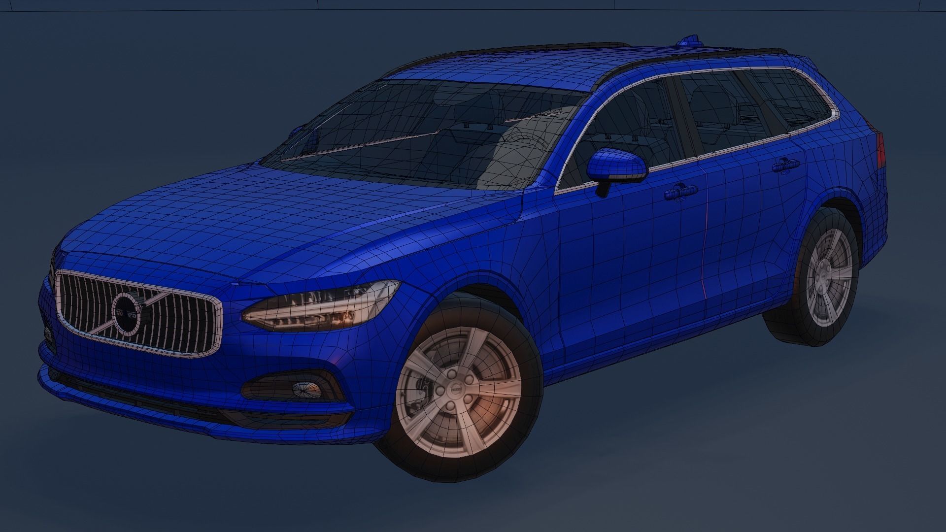 3D model Volvo V90 Low Poly 3D Model VR / AR / low-poly | CGTrader