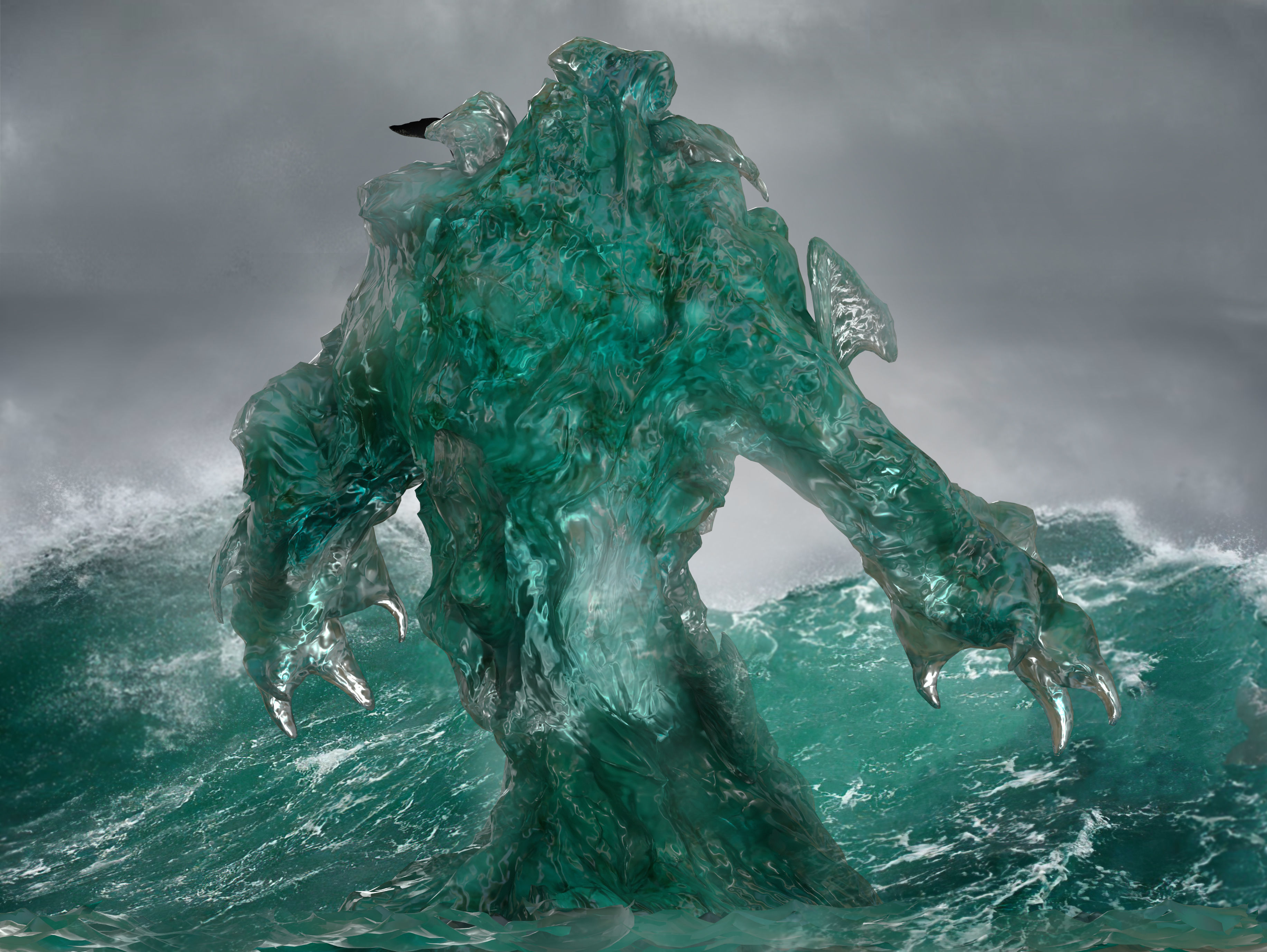 3D model Water Golem VR / AR / low-poly | CGTrader