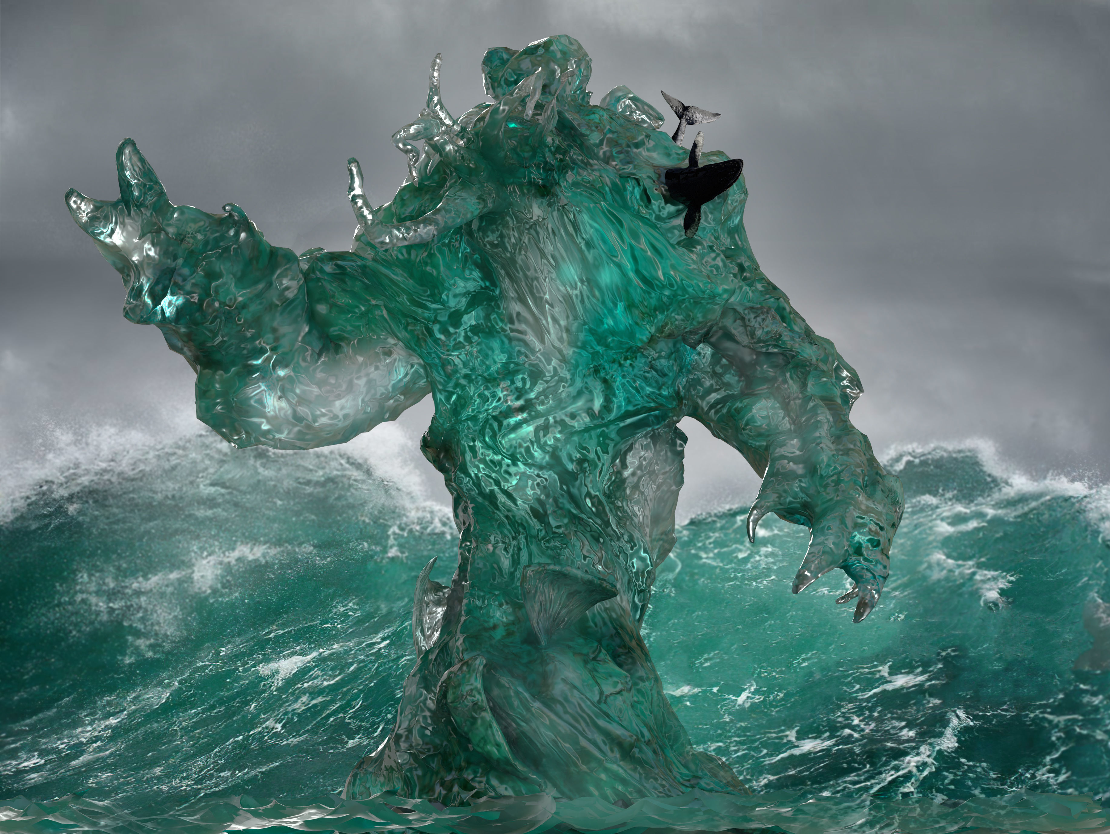 3D model Water Golem VR / AR / low-poly | CGTrader