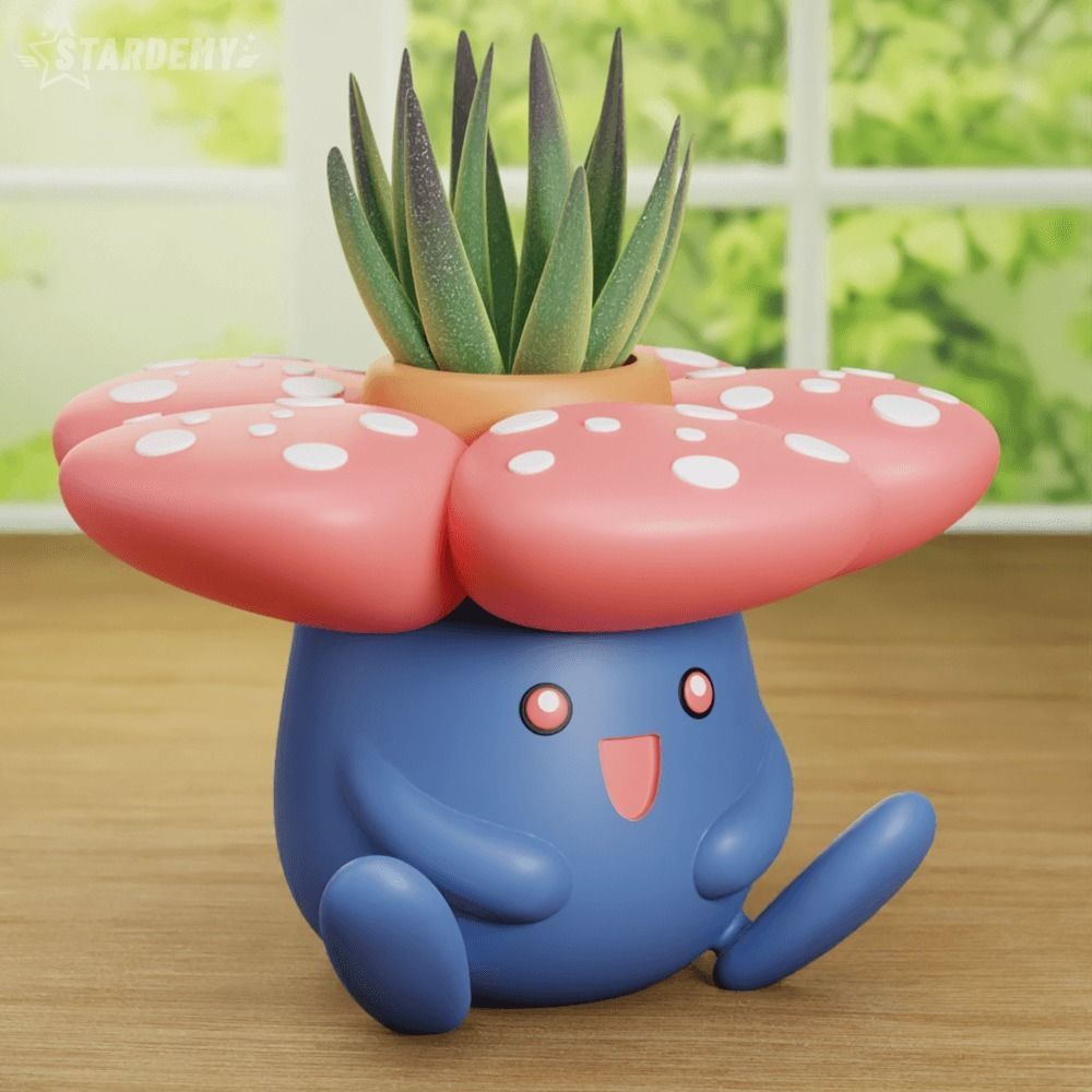 VILEPLUME PLANTER PEN HOLDER 2 MODELS EASY PRINT 3D model 3D printable ...