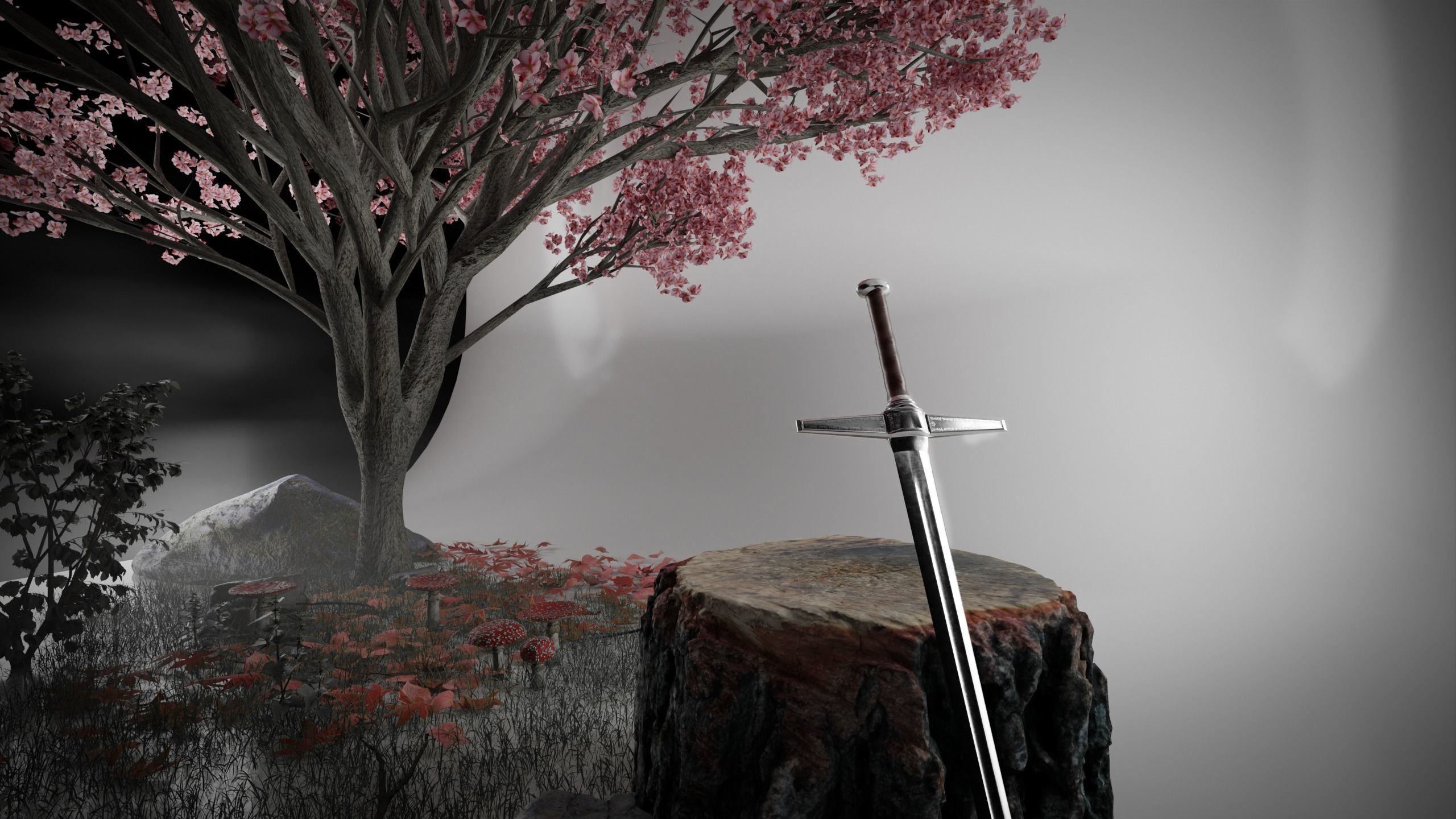 3D model Medieval fancy Sword Silver and steel VR / AR / low-poly ...