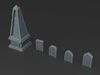 Tombstones Pack free VR / AR / low-poly 3D model | CGTrader