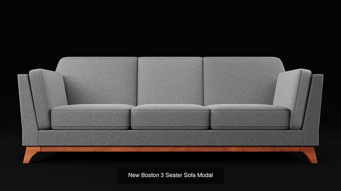 3D Model Collection New 3D Boston Sofas Set 3 Models VR / AR / low-poly ...