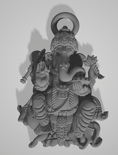 GANESH PENDANT 3D model 3D printable | CGTrader