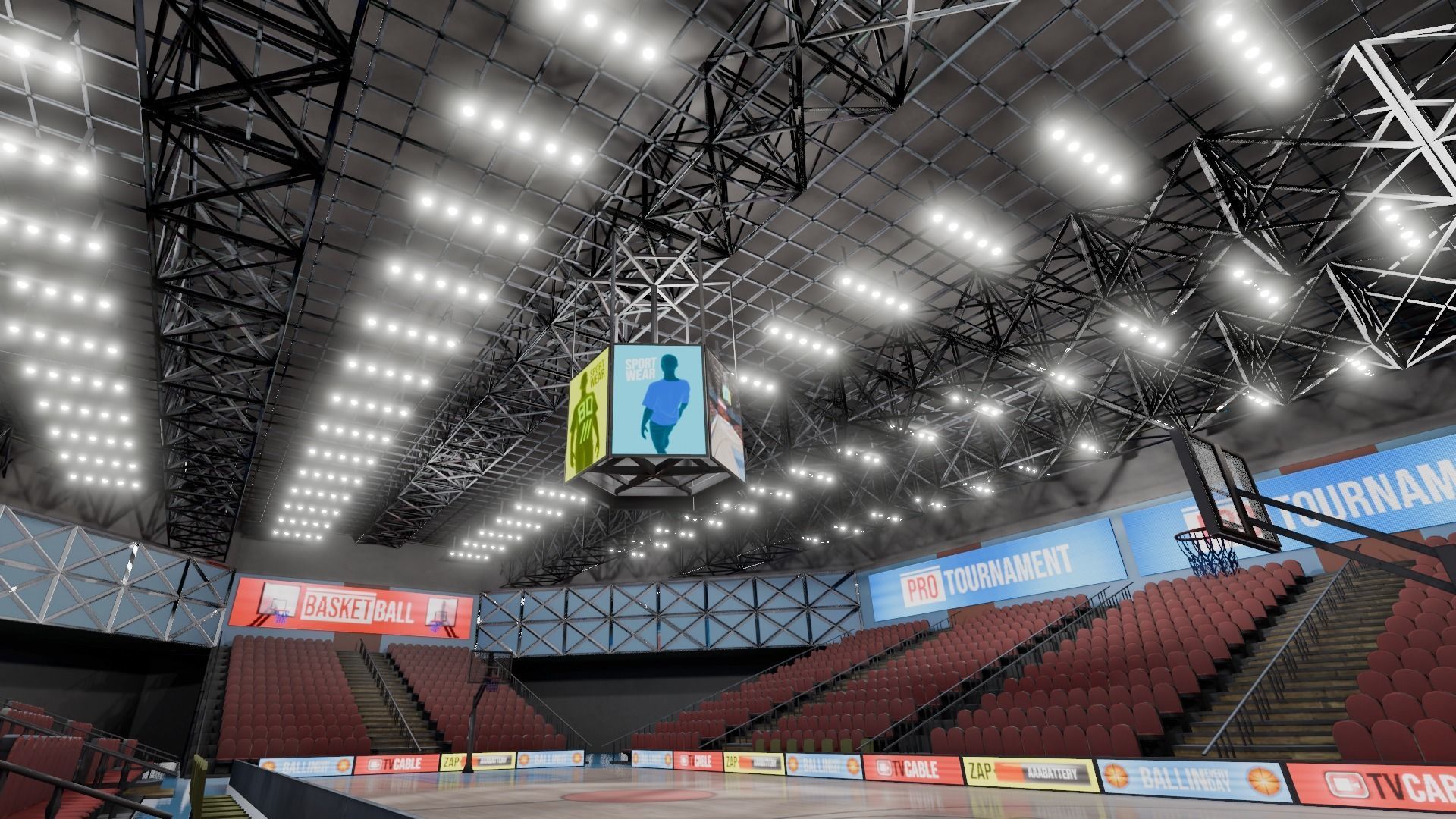 3D model VR Basketball Court VR / AR / low-poly | CGTrader