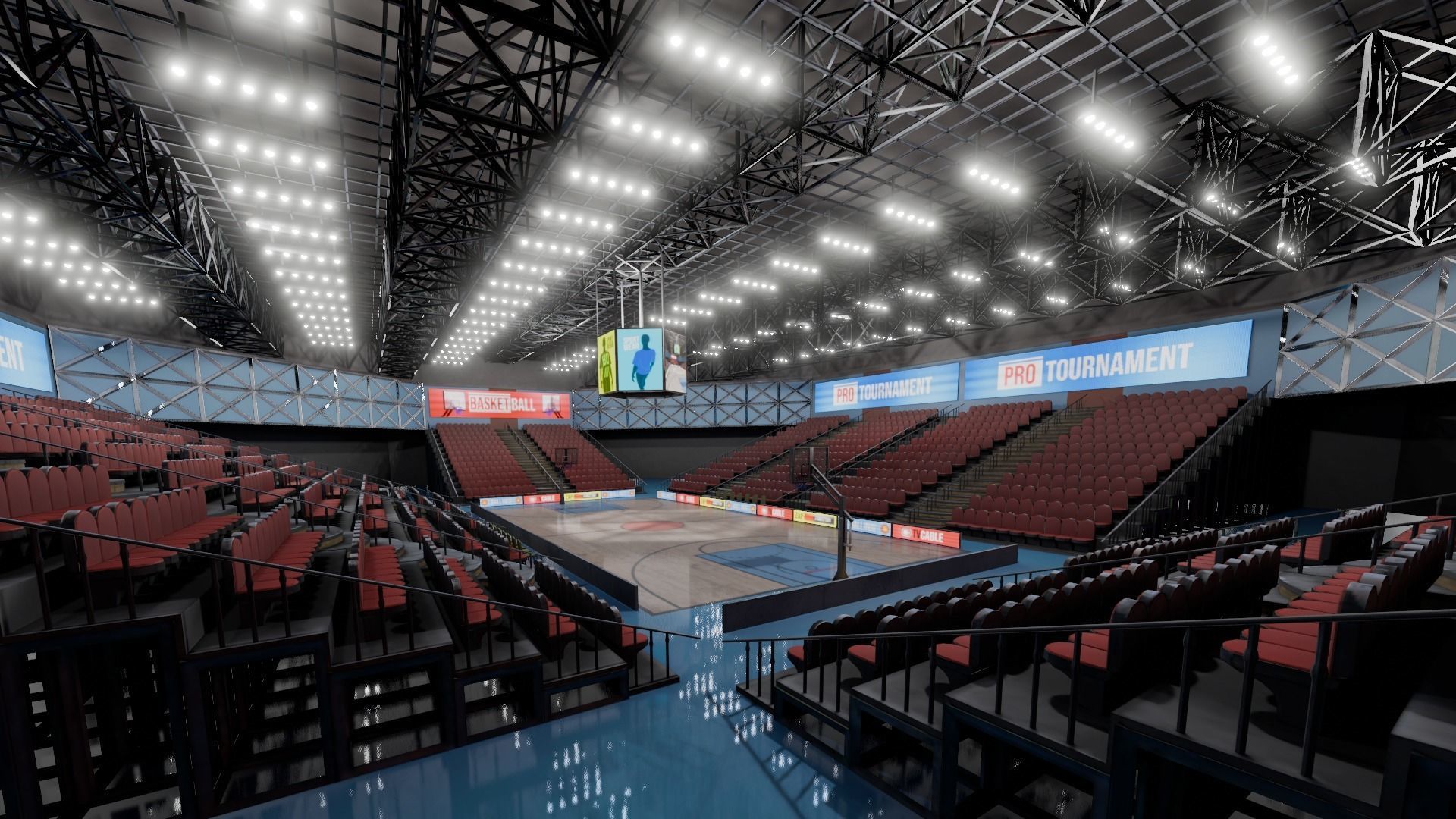 3D model VR Basketball Court VR / AR / low-poly | CGTrader