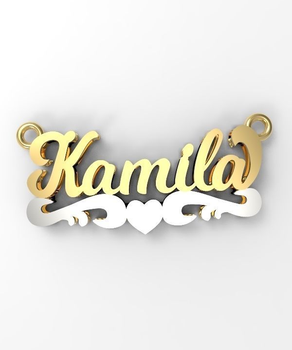 Kamila name plate 3D model 3D printable | CGTrader