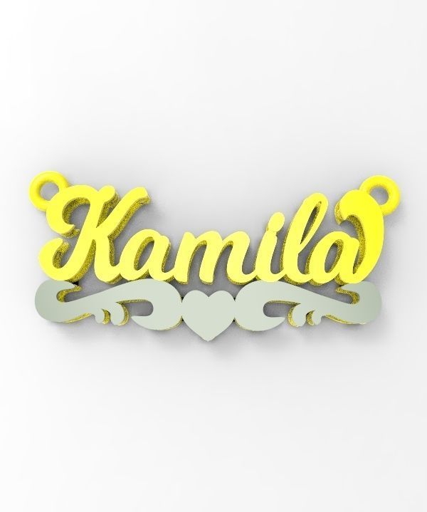 Kamila name plate 3D model 3D printable | CGTrader