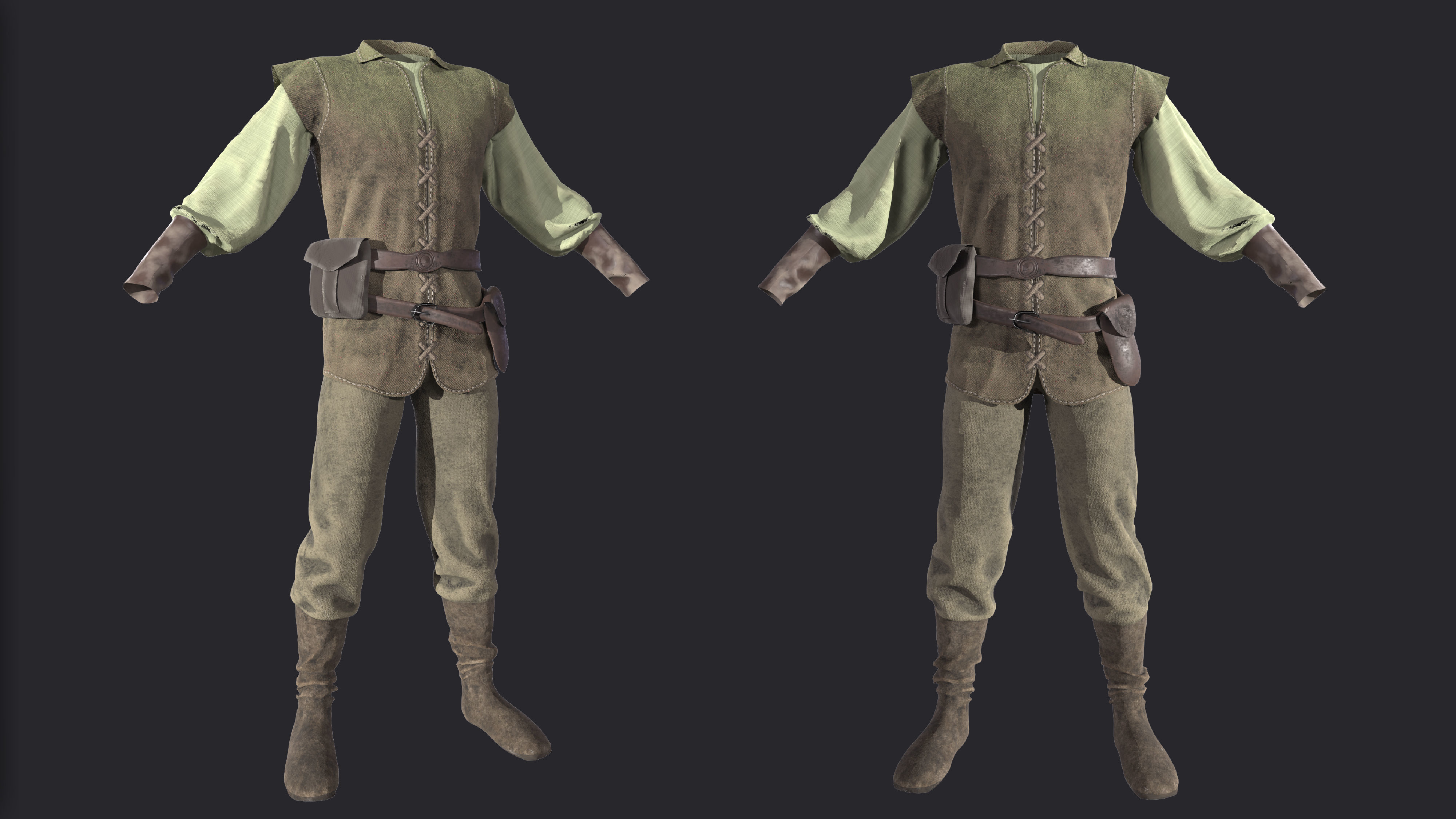 Medieval farmer clothes 3D model | CGTrader