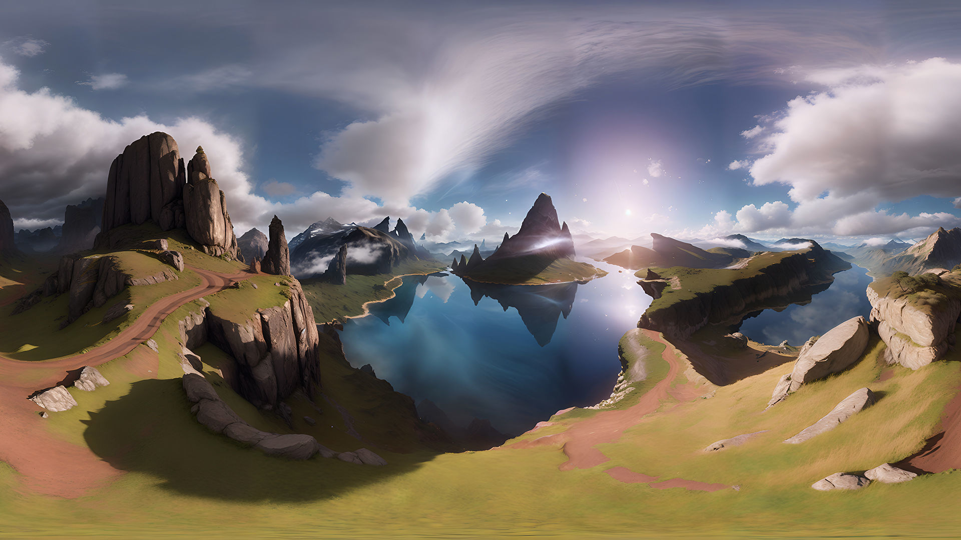 3D model HDRI Breathtaking Digital Landscapes VR / AR / low-poly | CGTrader
