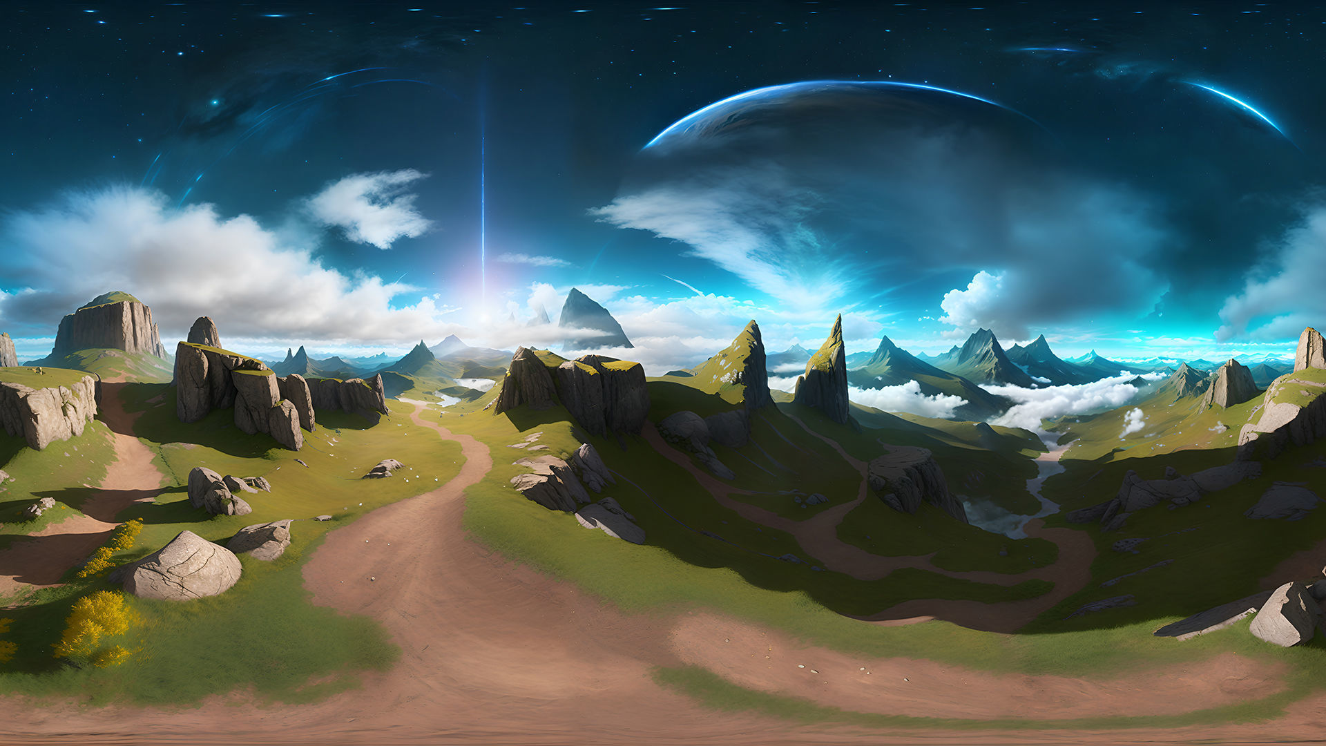 3D model HDRI Breathtaking Digital Landscapes VR / AR / low-poly | CGTrader