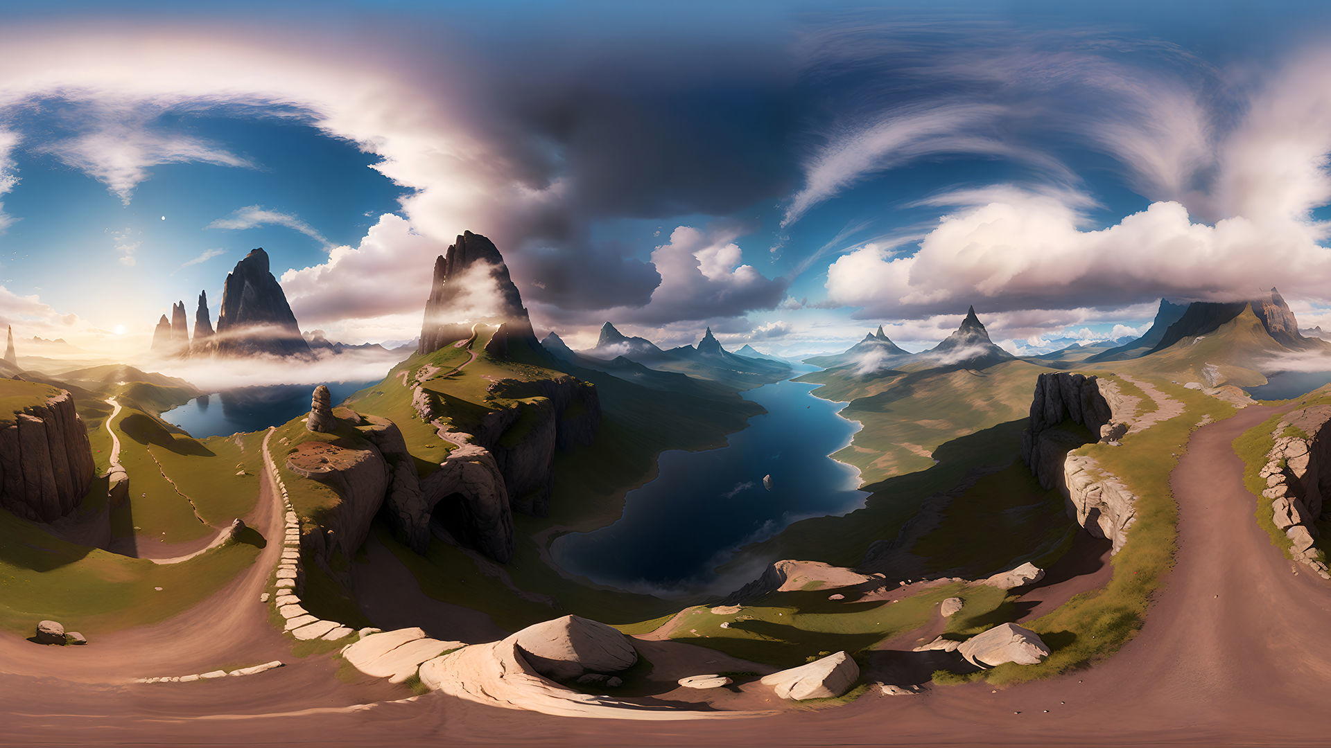 3D model HDRI Breathtaking Digital Landscapes VR / AR / low-poly | CGTrader