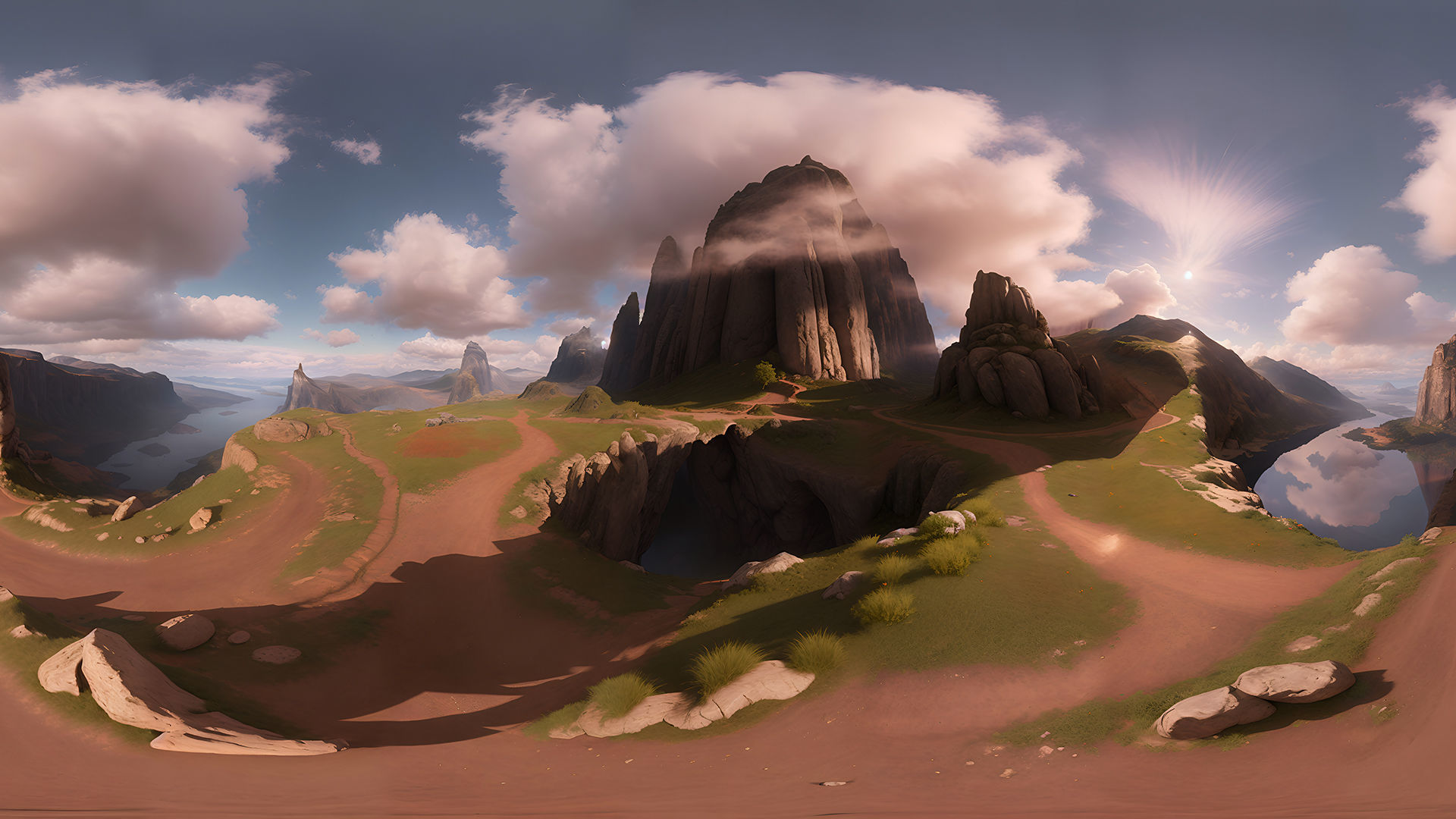 3D model HDRI Breathtaking Digital Landscapes VR / AR / low-poly | CGTrader