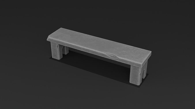 Stone Bench free VR / AR / low-poly 3D model | CGTrader