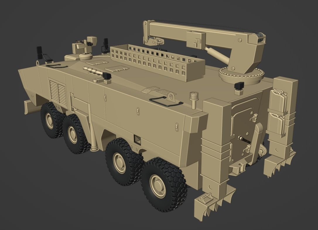 3D model Rabdan 8x8 Armored Recovery Vehicle VR / AR / low-poly | CGTrader