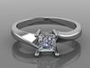 Diamond Engagement Ring 3dm stl obj mtl 3D model 3D printable | CGTrader