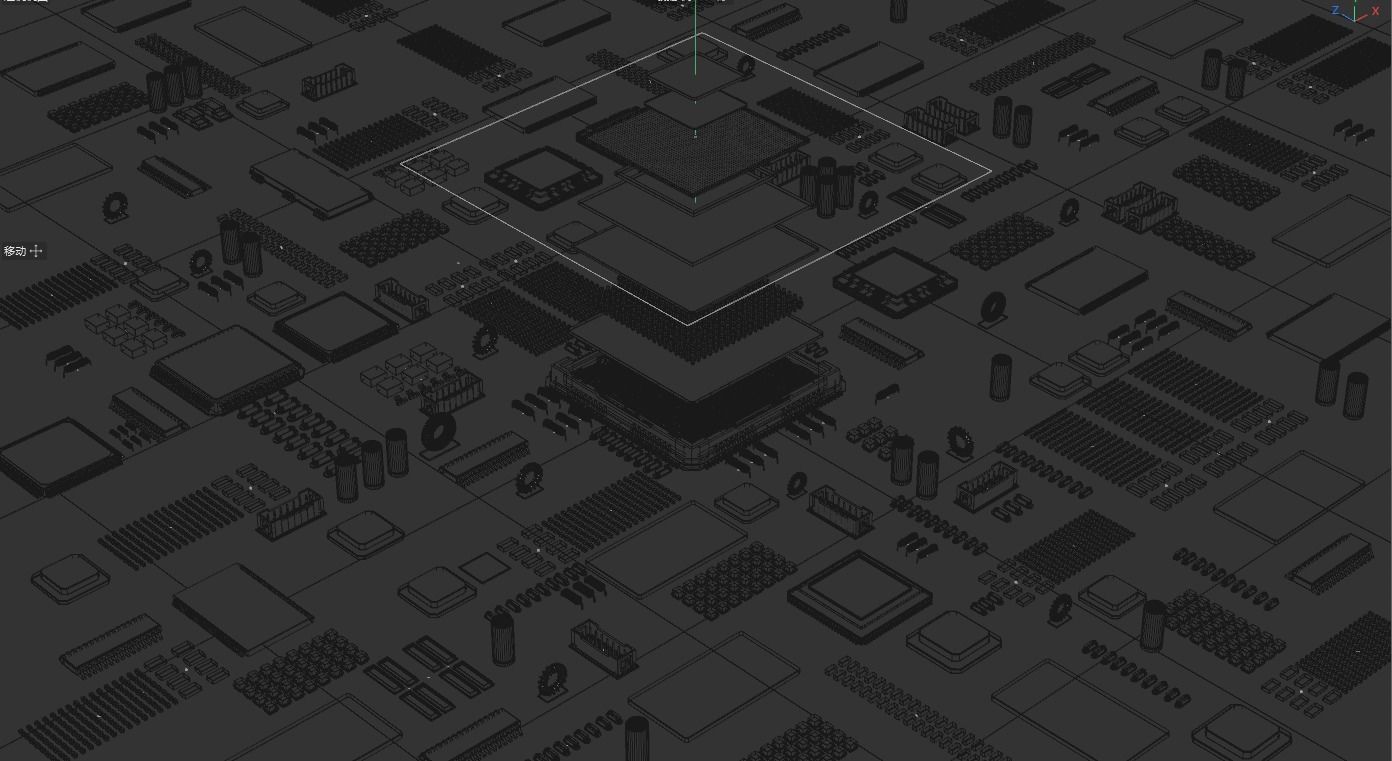 Computer chip motherboard CPU high-tech GPU 3D model 3D model animated ...