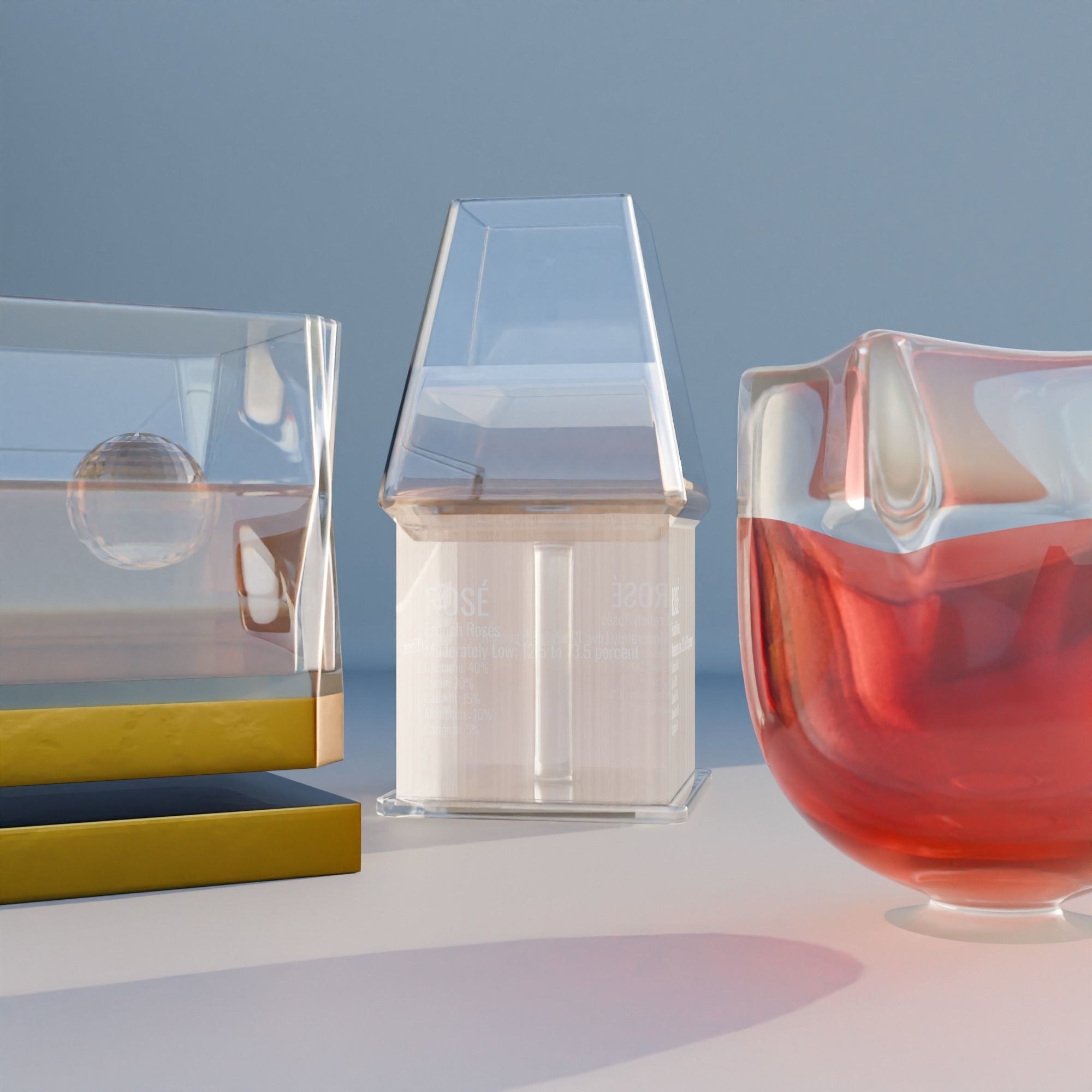 Sci-Fi Drinking Glass Pack free 3D model | CGTrader