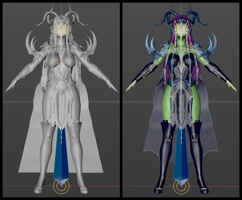 Female Necromancer - Witch 3D model animated rigged | CGTrader