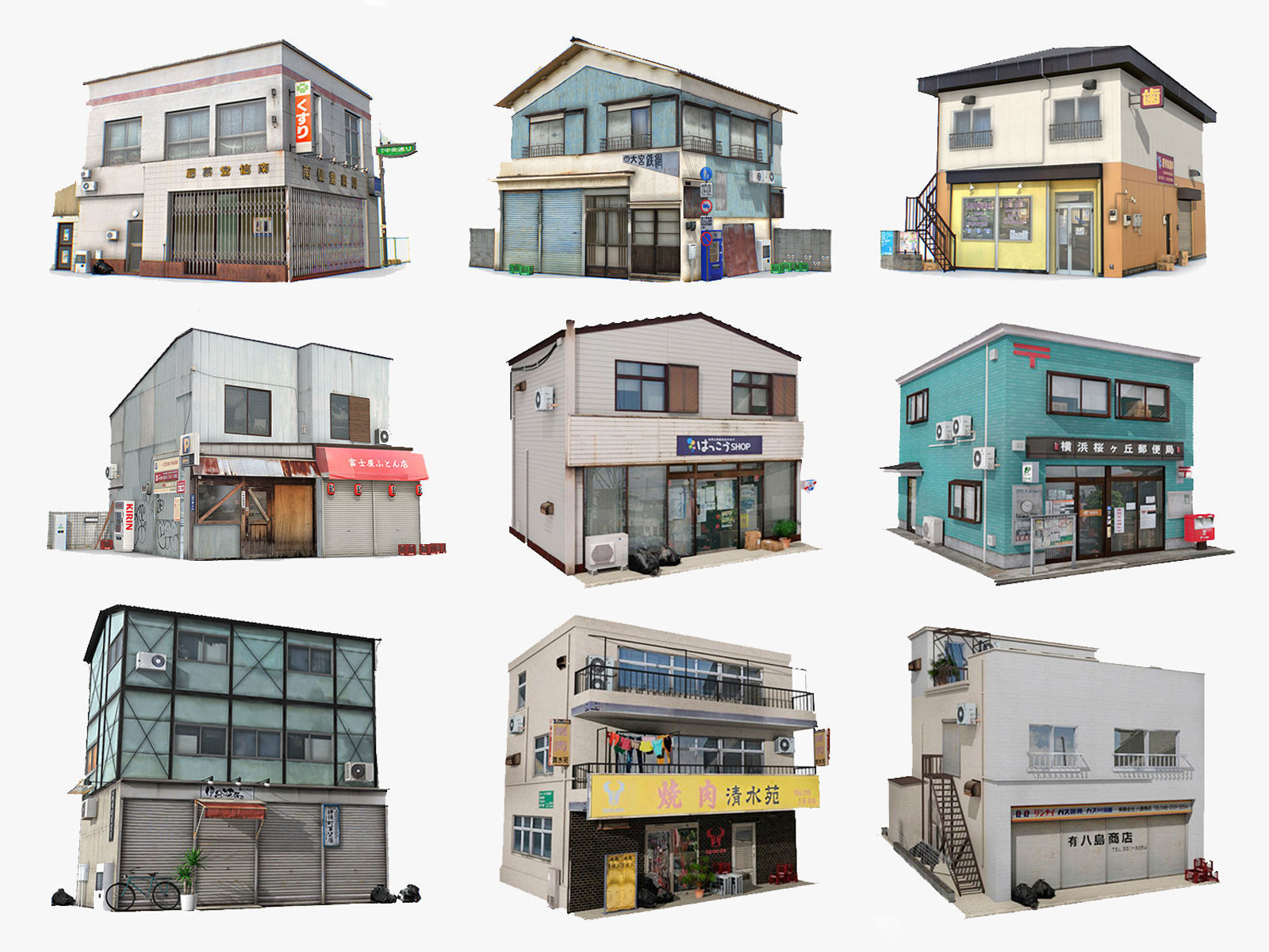 3D model Tokyo Buildings Collection VR / AR / low-poly | CGTrader