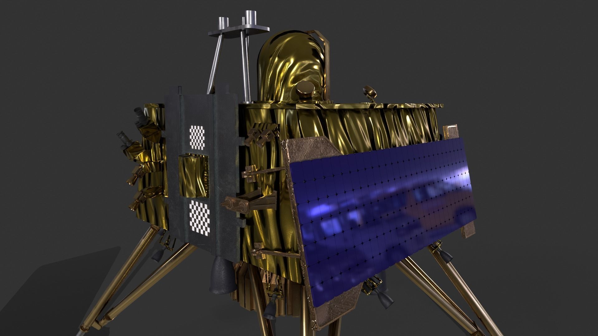 Vikram Chandrayan 3 - Chandrayaan and Moon rover 3D model 3D model ...