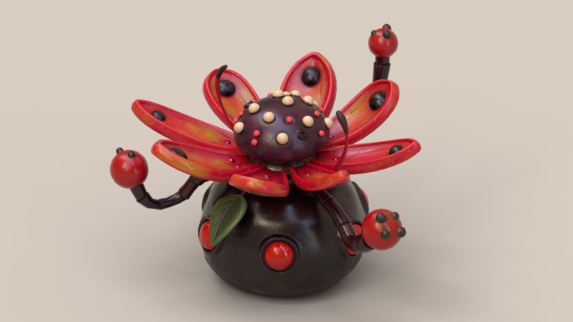 3D model Stylized Bug Flower VR / AR / low-poly | CGTrader