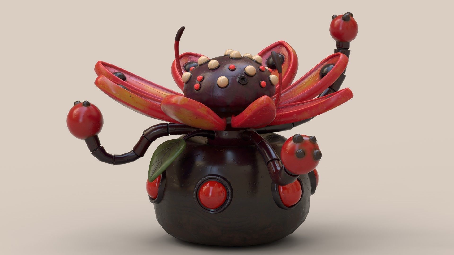 3D model Stylized Bug Flower VR / AR / low-poly | CGTrader