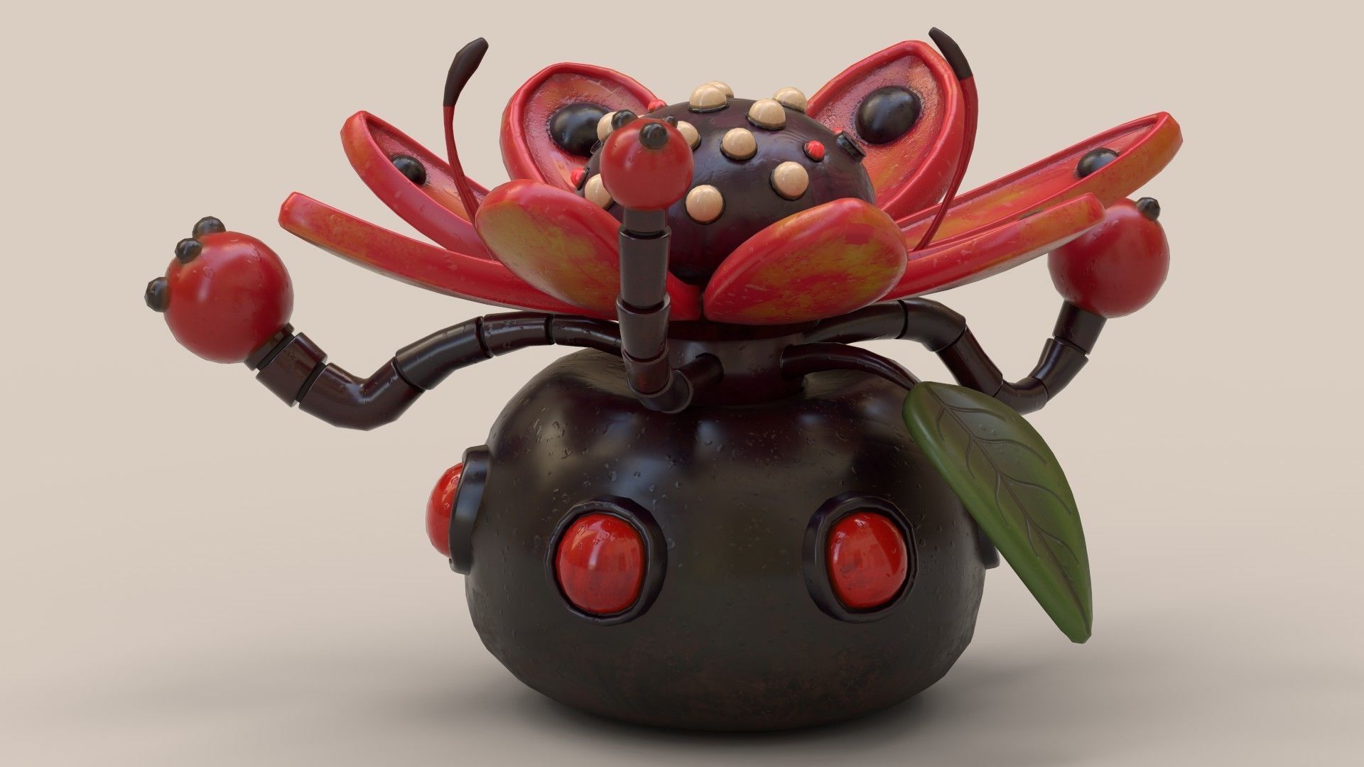 3D model Stylized Bug Flower VR / AR / low-poly | CGTrader