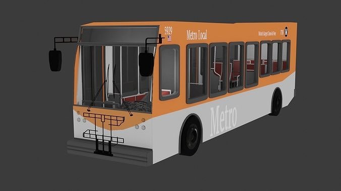 Lowpoly Bus free VR / AR / low-poly 3D model | CGTrader
