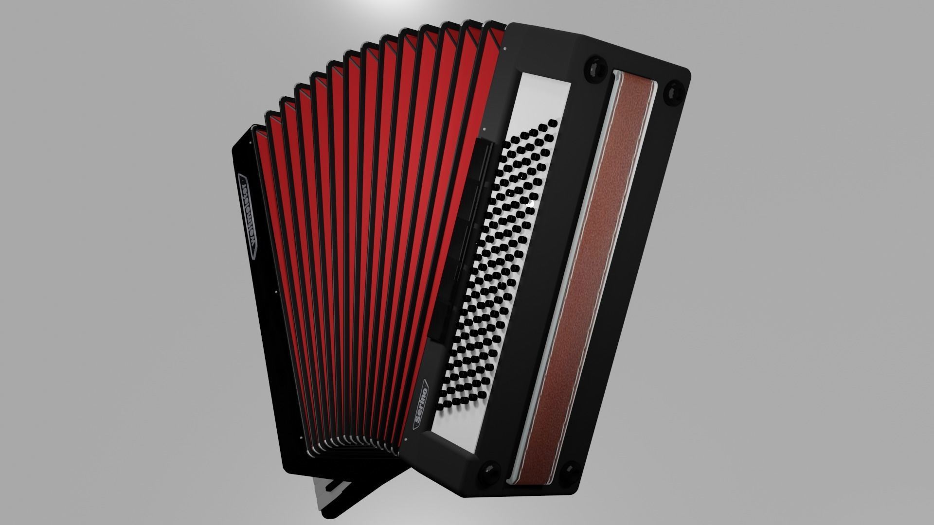 Model accordion harmonica Open 3D model | CGTrader