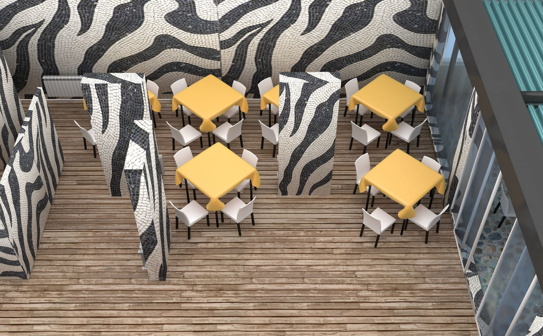 Zebra Restaurant 3D model | CGTrader