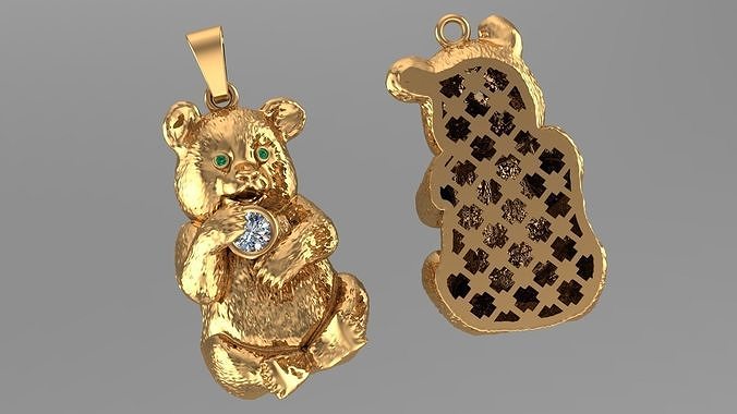 Bear Fusion Pendant 3D model 3D printable | CGTrader