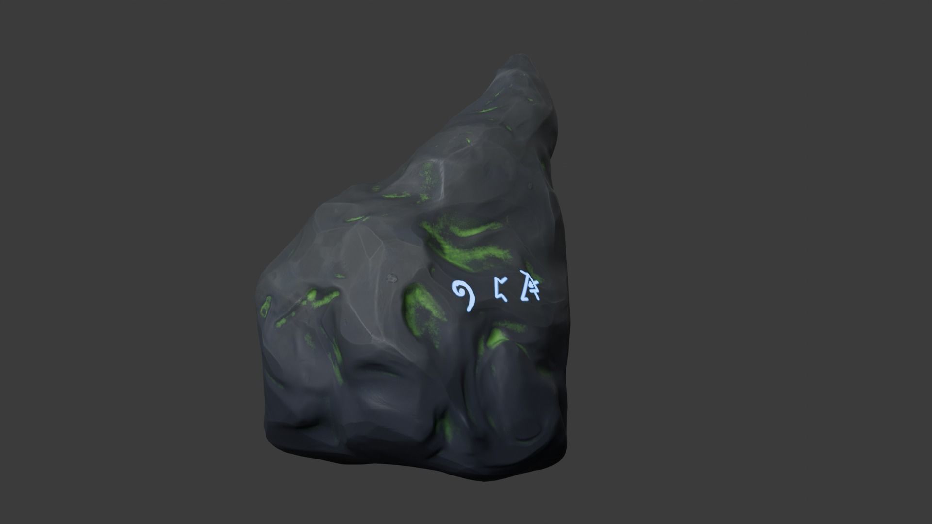 Stylized Fantasy Rock Glowing Runes 3D model | CGTrader