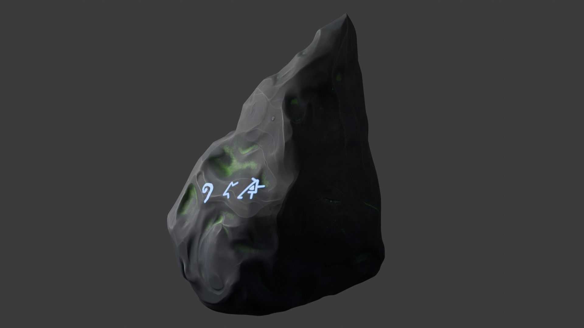 Stylized Fantasy Rock Glowing Runes 3D model | CGTrader