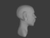 Creepy off-human base head mesh 3D model | CGTrader