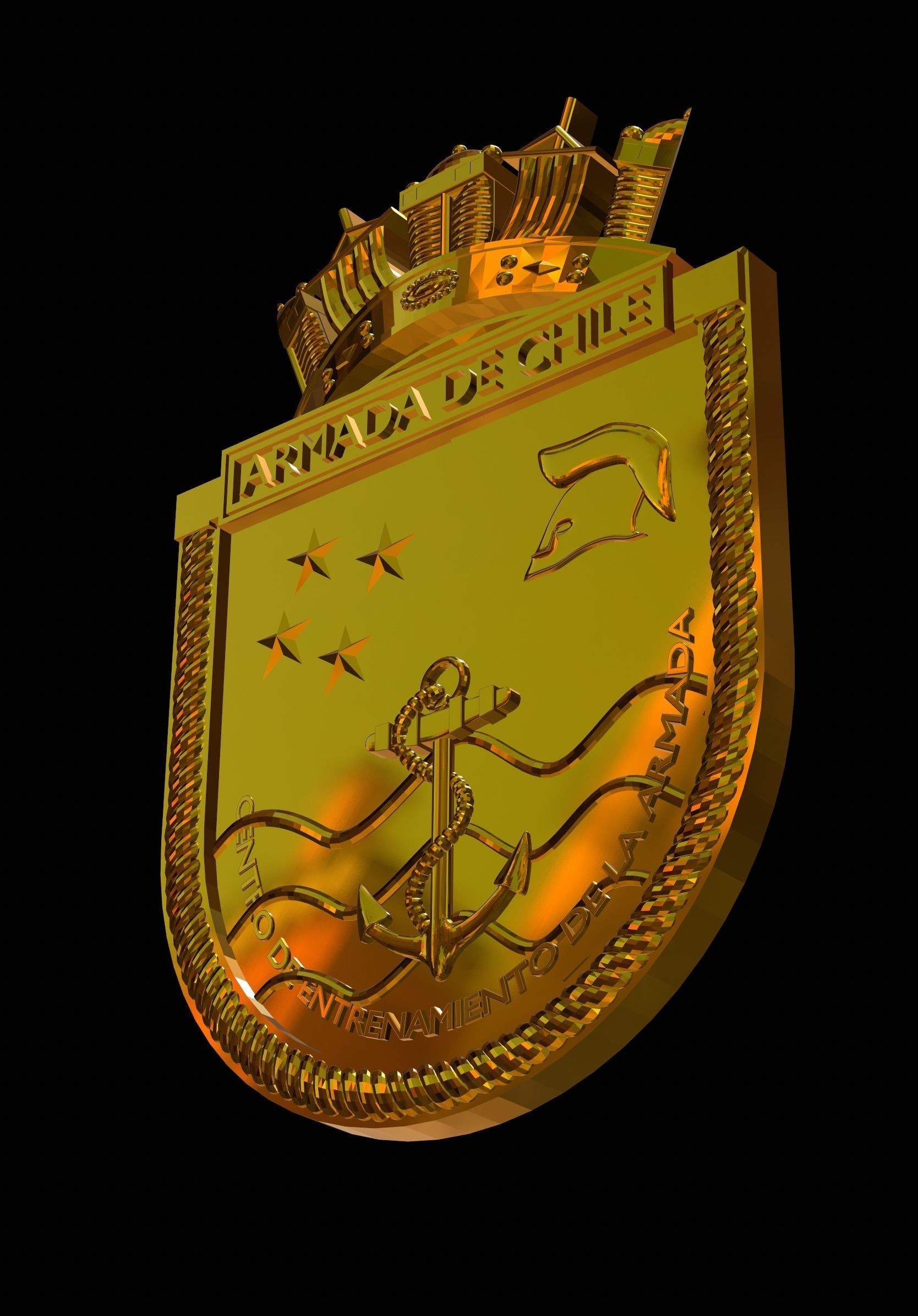 Escudo naval centro de entrenamiento 3D model 3D printable | CGTrader