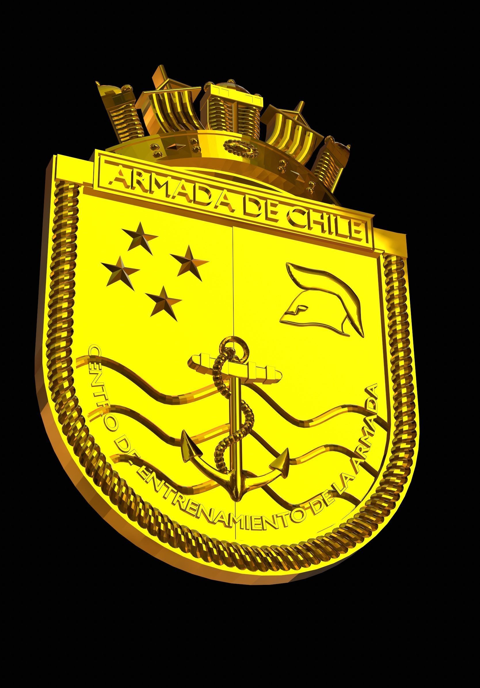 Escudo naval centro de entrenamiento 3D model 3D printable | CGTrader