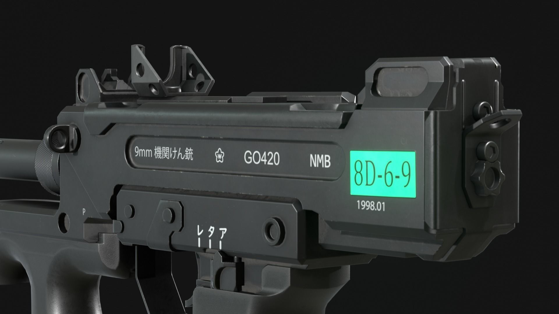 3D model Minebea PM-9 Japanese 9mm Machine Pistol - Game Asset VR / AR ...