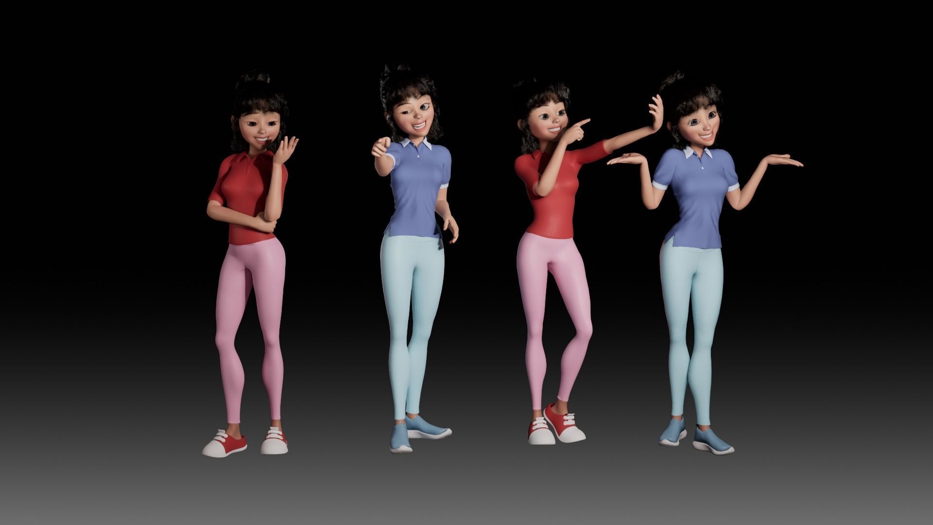 3D model Leti - Cartoons Family VR / AR / low-poly | CGTrader