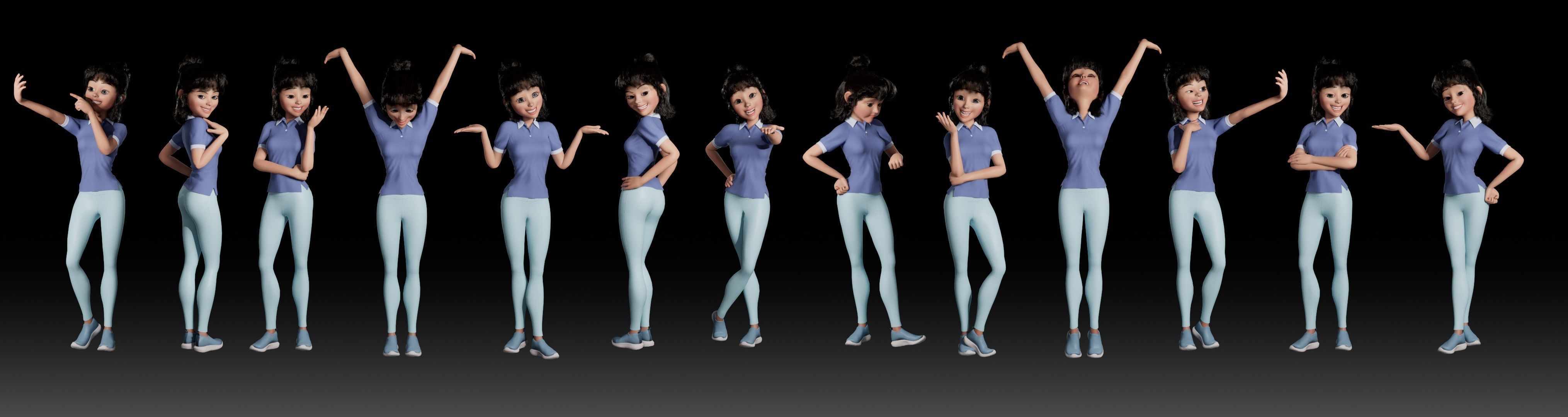 3D model Leti - Cartoons Family VR / AR / low-poly | CGTrader