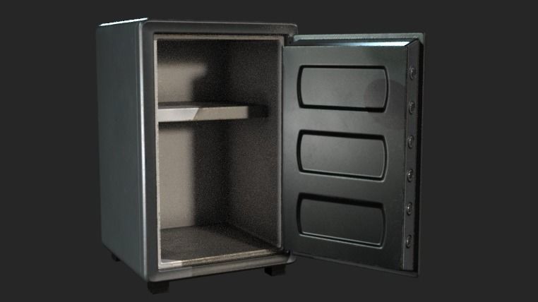 Locker Two Metal Safe Boxes 3D Model 3D model | CGTrader